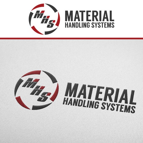 Create a clean, high-tech logo for MHS, Material Handling Systems ...