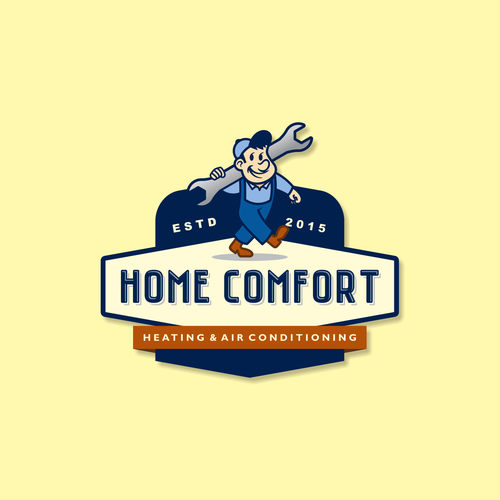 HVAC Retro "Service Man" Character Logo | Logo design contest