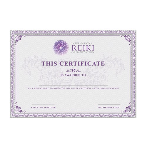 Reiki association needs an original certificate of membership | Other ...