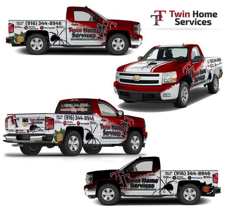 Vehicle wrap design for Pest Control company | Signage contest
