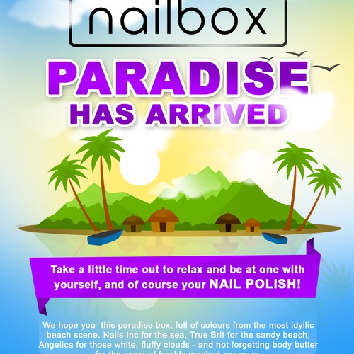 Create an A6 flyer for a monthly subscription box in the beauty niche ...