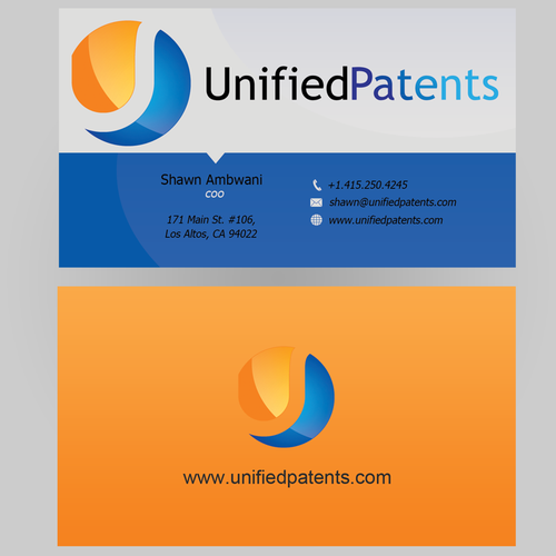 Designs | business card for Unified Patents | Business card contest