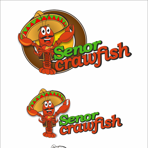 A RED crawfish in a sombrero | Logo design contest