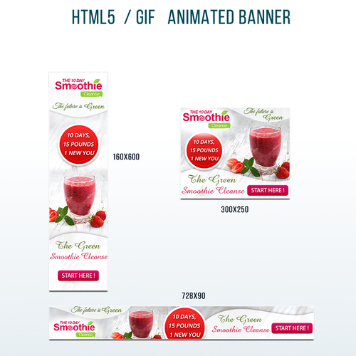 Eye Catching SMOOTHIE Banners | Banner ad contest