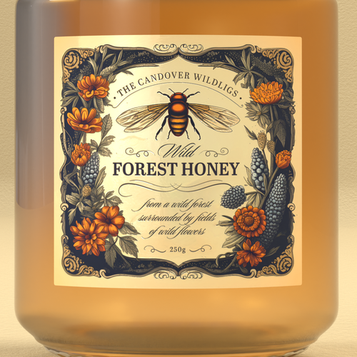 Designs | The Bees Need You! Wild Forest Honey Label Design. | Product ...