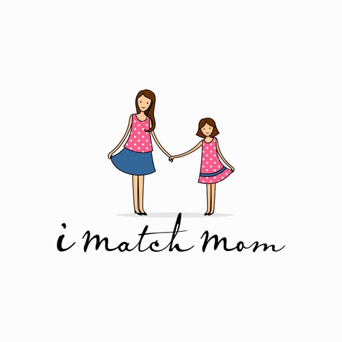 Create a clean, modern logo for a trendy mother/daughter matching ...