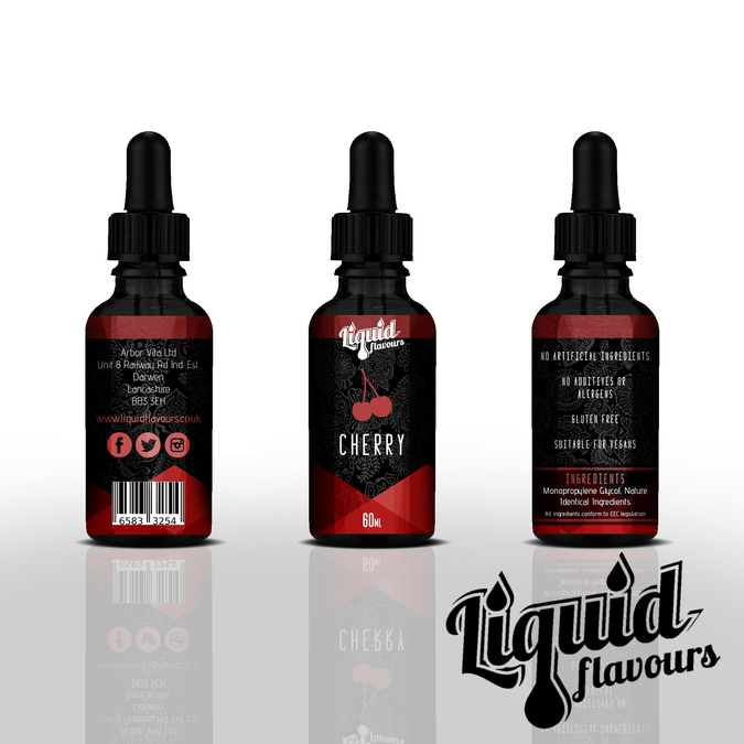 Liquid Flavouring Bottle Label Design | Product label contest