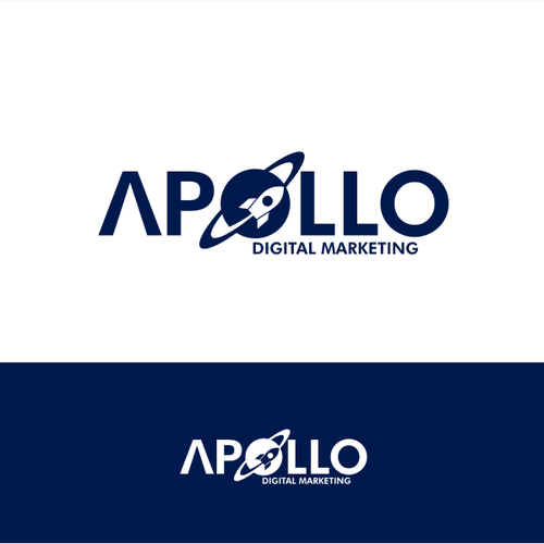 Create an abstract or space themed logo for Apollo Digital Marketing ...