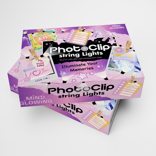 Designs | A cute, trendy & engaging packaging for our Photo Clip String ...