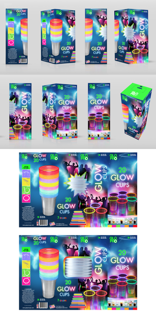 Glow stick packaging box design | Product packaging contest