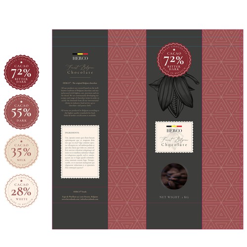 Designs | Bag and sticker design for finest Belgian chocolate chips ...