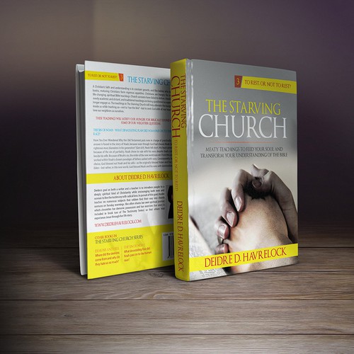 Create a stunning book cover for non-fiction, quirky, Christian series ...