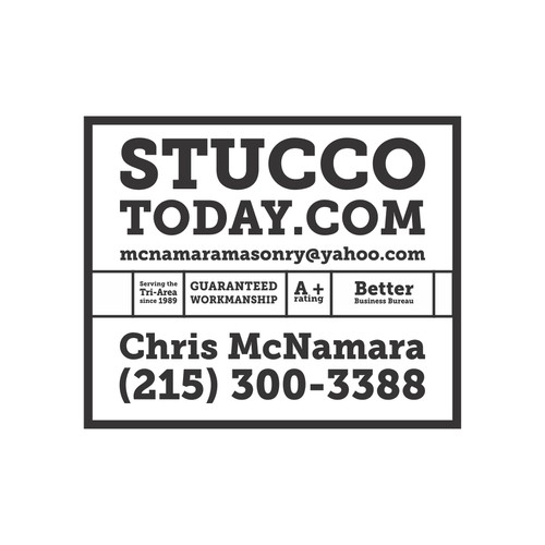 create a stucco ad that will convey the message that I'm a first class ...