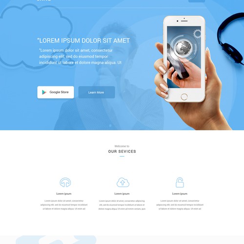 Simple landing page for mobile app! | Landing page design contest