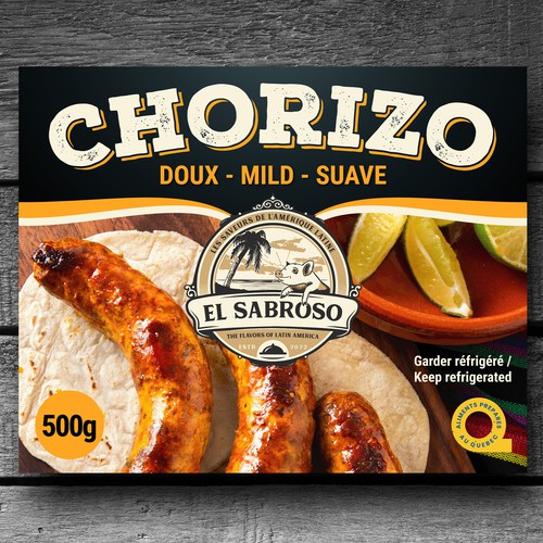 Designs | Labels for Chorizo EL Sabroso, from Latin America | Product ...