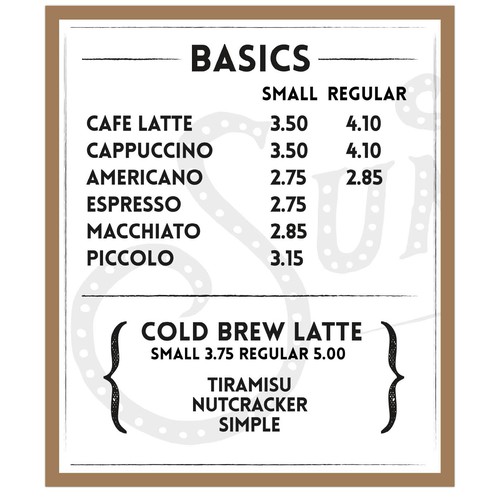 Design a modern drink menu for hipster coffee shop | Illustration or ...