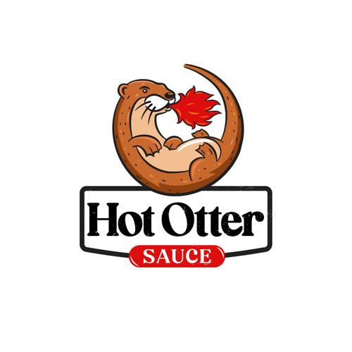 Designs | Design a Hot Sauce logo with an Otter | Logo design contest