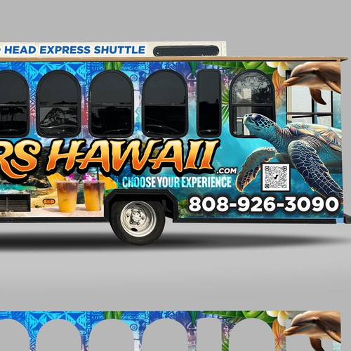 Designs | wrap our Hawaiian tour trolley! | Car, truck or van wrap contest