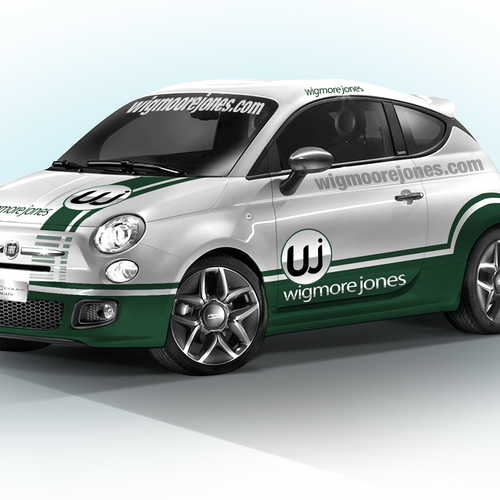 Create a sporty, eye catching vehicle wrap design on a Fiat 500s for ...