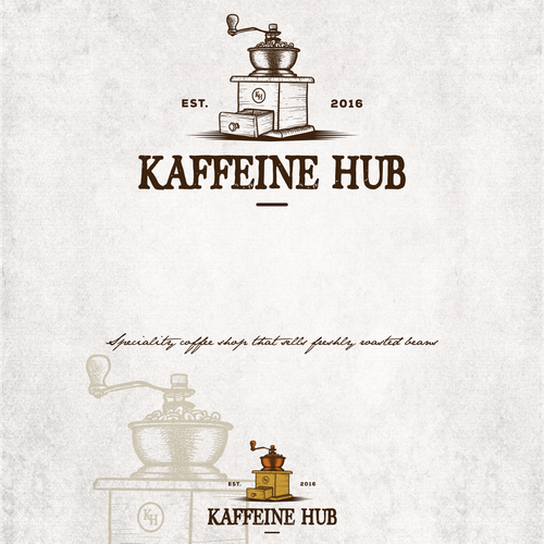 Design an attractive logo for Kaffeine Hub Speciality Coffee Shop ...