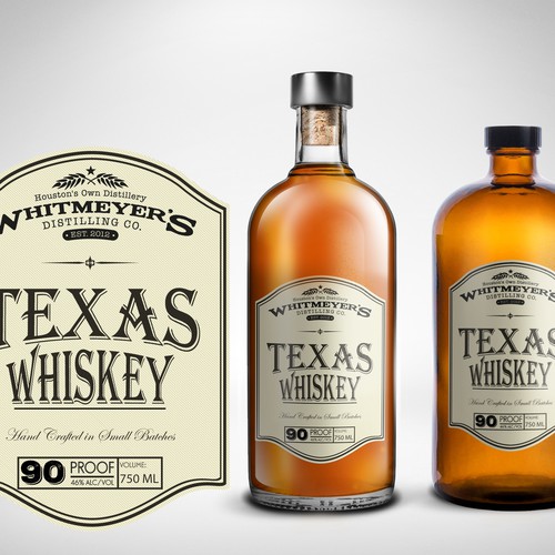 Whitmeyer's Texas Whiskey Label | Product label contest