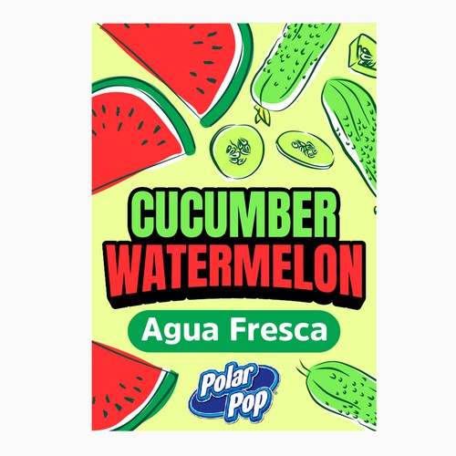 Designs | Product label for "Cucumber Watermelon Agua Fresca" | Product ...