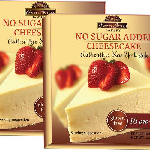Gourmet Cheesecake Package Design (No Sugar Added) | Product packaging ...