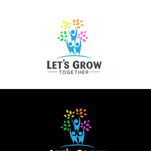 Create a fun logo for an education business "Let's Grow Together ...