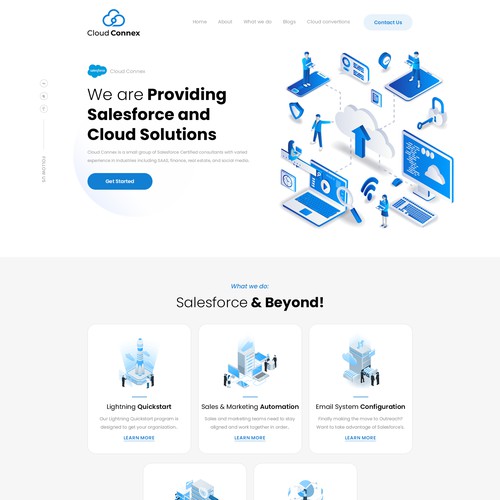 Designs | Cloud Connex site design | Web page design contest