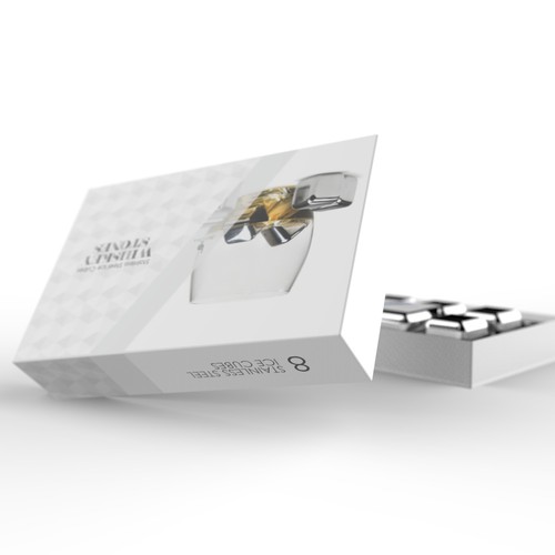 Whiskey Stone Ice Cube Package Design - Wants a modern and cool design ...