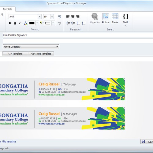 Designs | Slick new email signature template | Other business or ...