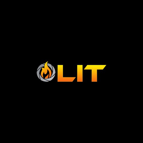 Descriptive logo for "Lit Fire alarm and security" company that ...