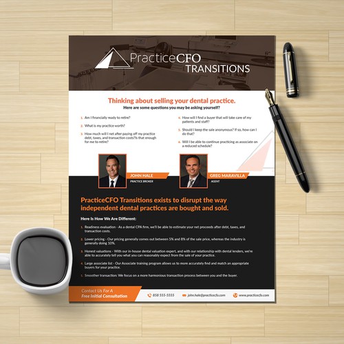Designs | PracticeCFO Transitions Flyer | Postcard, flyer or print contest