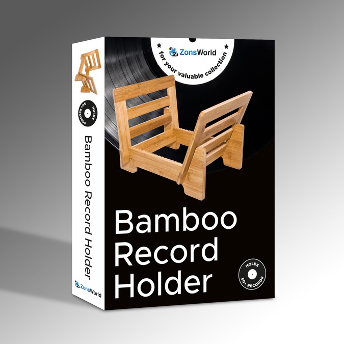 Create an edgy box for a bamboo record holder | Product packaging contest