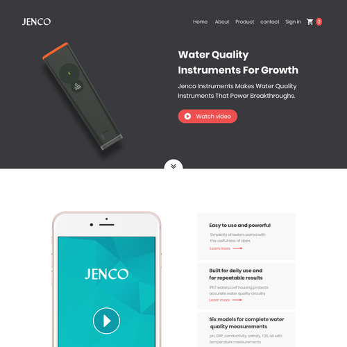 Introduction page for new product series | Landing page design contest