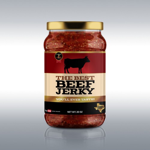 need label design for "The Best Beef Jerky You'll Ever Taste ...