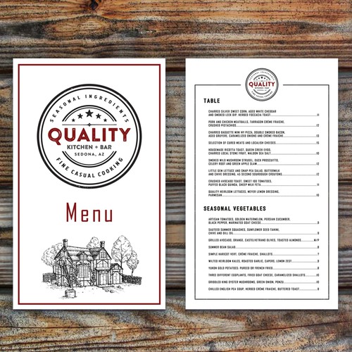 Designs | Create an unique yet professional menu for truly Farm to ...