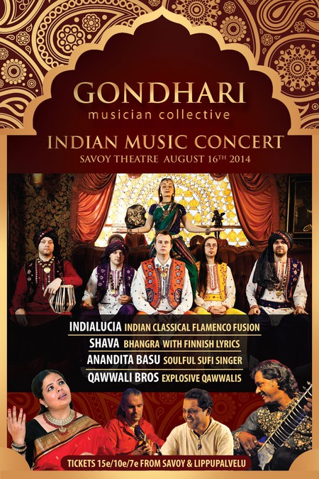 Create a vibrant poster for an Indian music concert! | Postcard, flyer ...