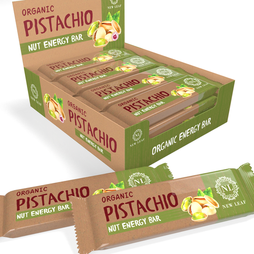 3D Mock up Organic pistachio Bar Packaging design | Product packaging ...
