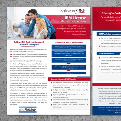 Design an Eye Catching Flyer for our new IBM ILMT service offering ...