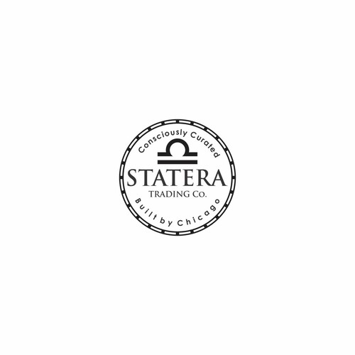 Create a vintage-modern geometric design for Statera Trading Company ...
