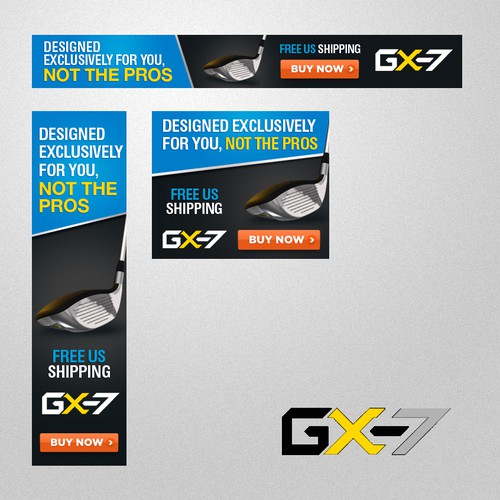 GX-7 Golf Club Image Ads for Google | Banner ad contest