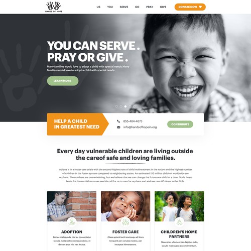 Designs | Unique Redesign for Adoption and Orphan Care Ministry ...