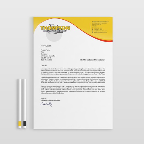 Construction company needs a fantastic letterhead | Stationery contest