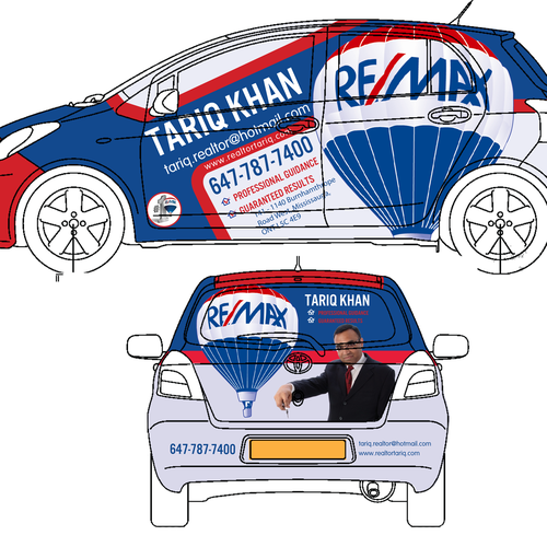 Car wrap design for Remax real estate agent | Signage contest