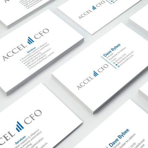 Outsourced CFO needs professional, soft-feel business card | Business ...