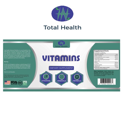 lable design for vitamin/bottle | Product label contest