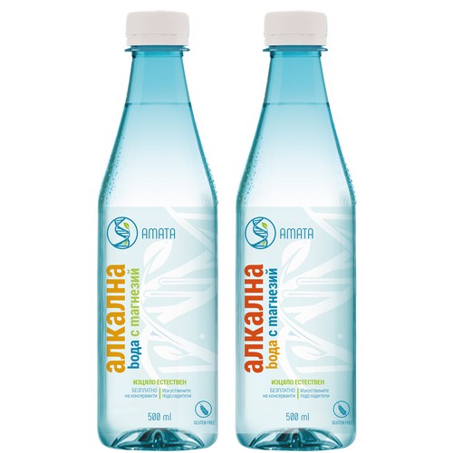 Label for a high-end, all-natural ALKALINE water with MAGNESIUM ...