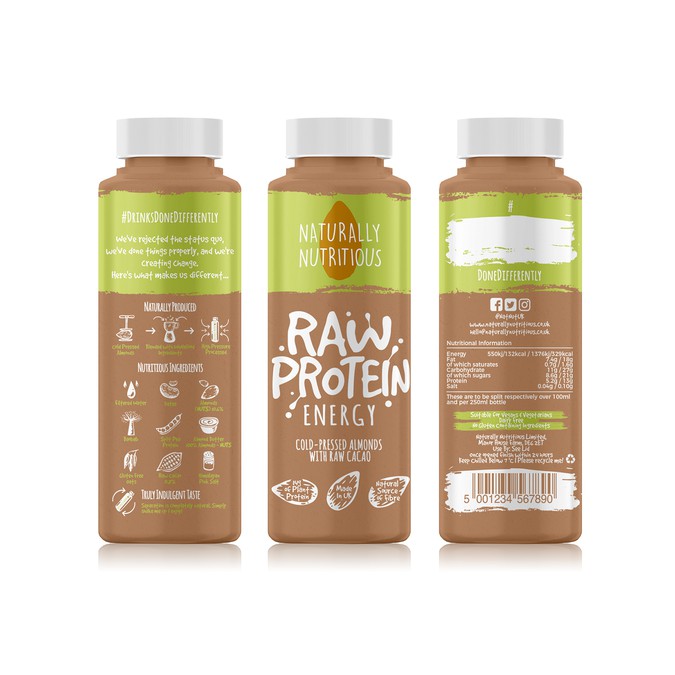 Raw Protein Smoothie label for brand looking to create change & disrupt ...