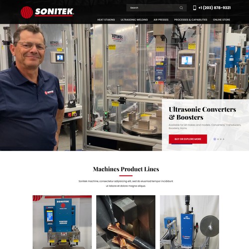 Designs | Industrial Automation Machine Maker Home Page Redesign | Web ...